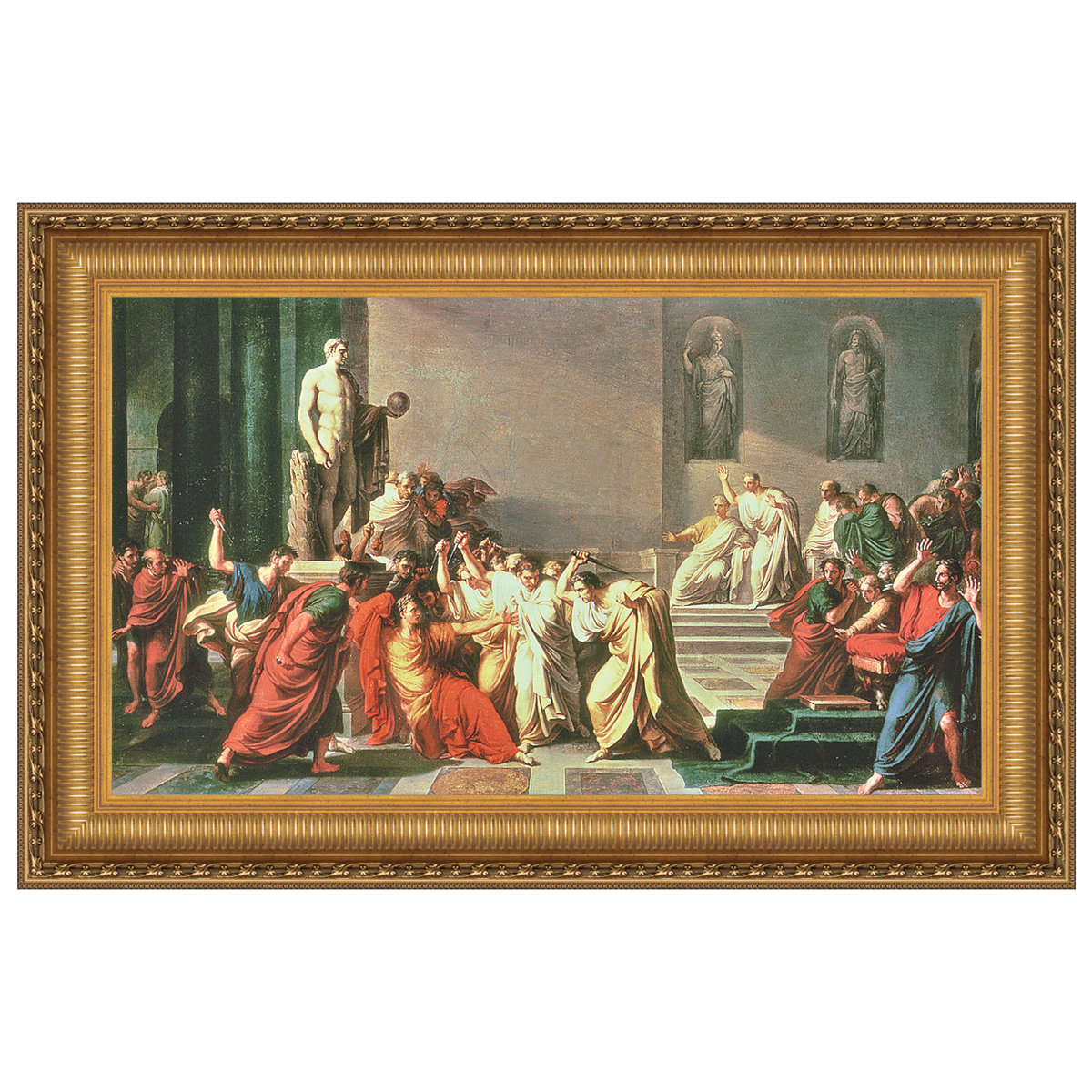 Vault W Artwork Death of Julius Caesar by Vincenzo Camuccini Framed Painting Print | Wayfair